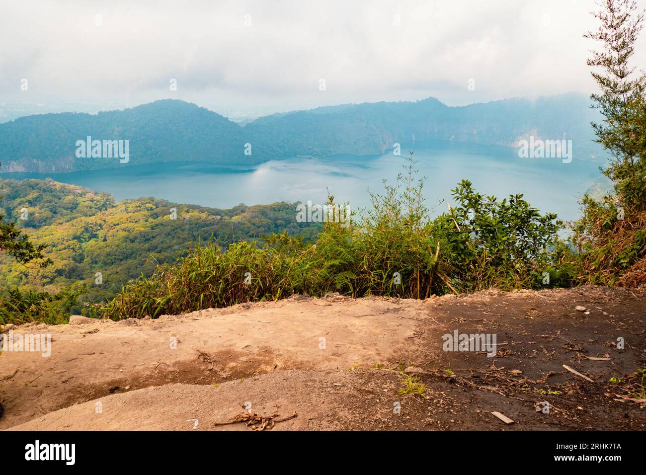 Scenic view of Lake Ngosi Crater Lake, the second biggest crater lake ...