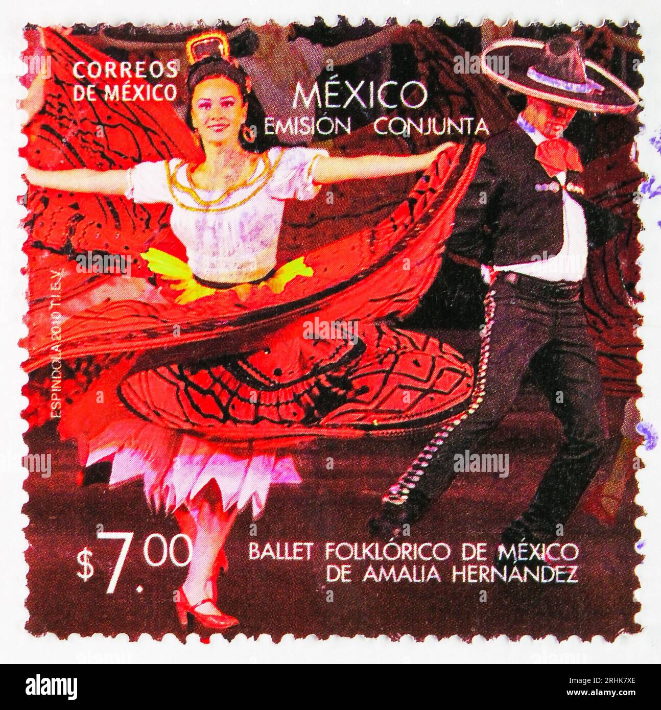 MOSCOW, RUSSIA - JUNE 8 2023: Postage stamp printed in Mexico shows ...
