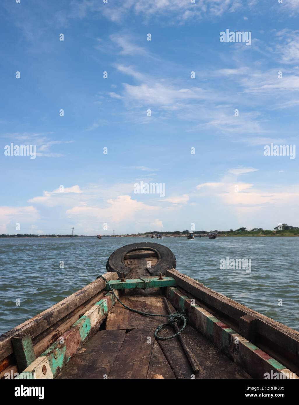 Sky view over the river from a boat in a monsoon afternoon Stock Photo ...