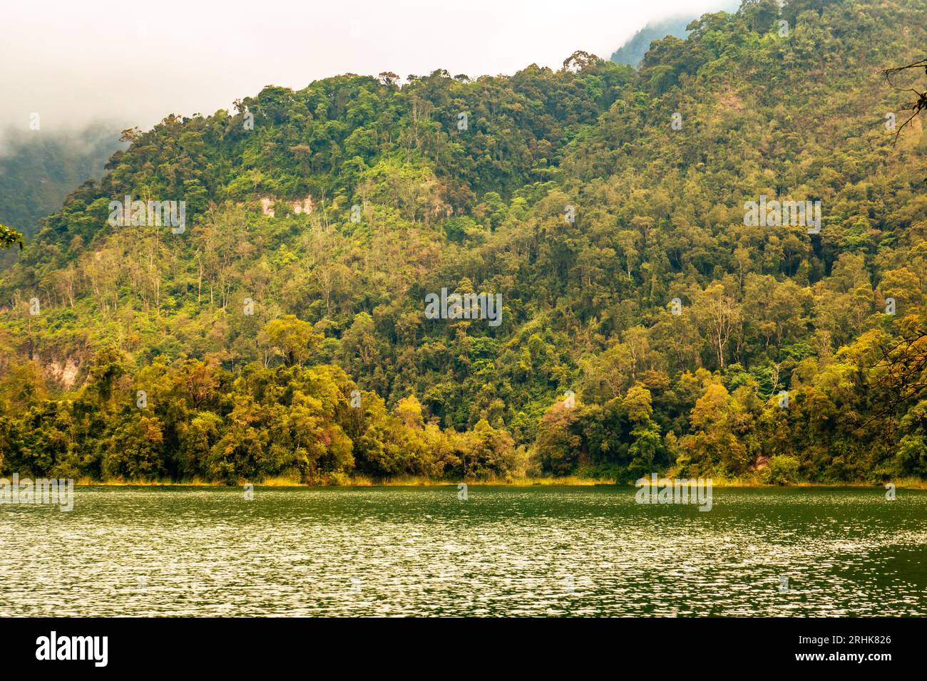 Scenic view of Lake Ngosi Crater Lake, the second biggest crater lake ...