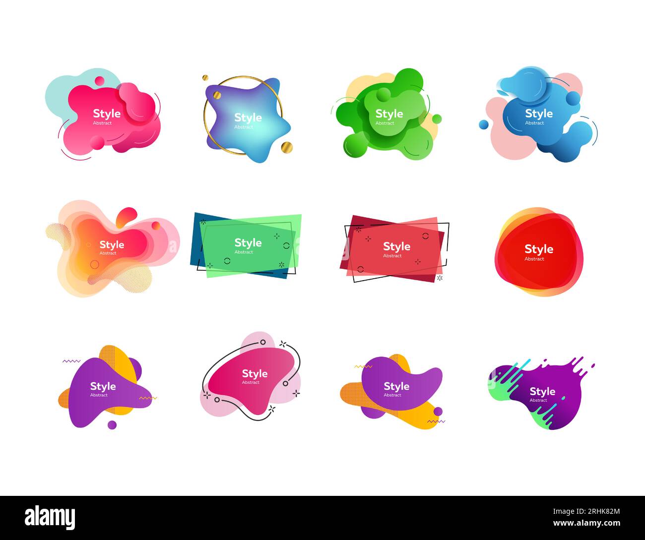 Set of bright abstract figures Stock Vector Image & Art - Alamy