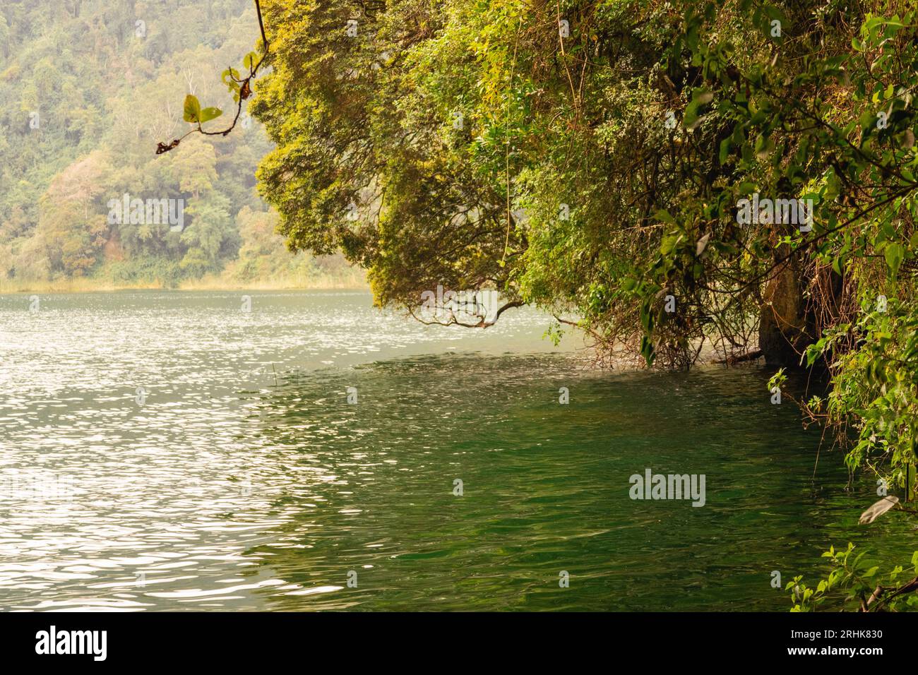Scenic view of Lake Ngosi Crater Lake, the second biggest crater lake in Africa in Mbeya Region ...