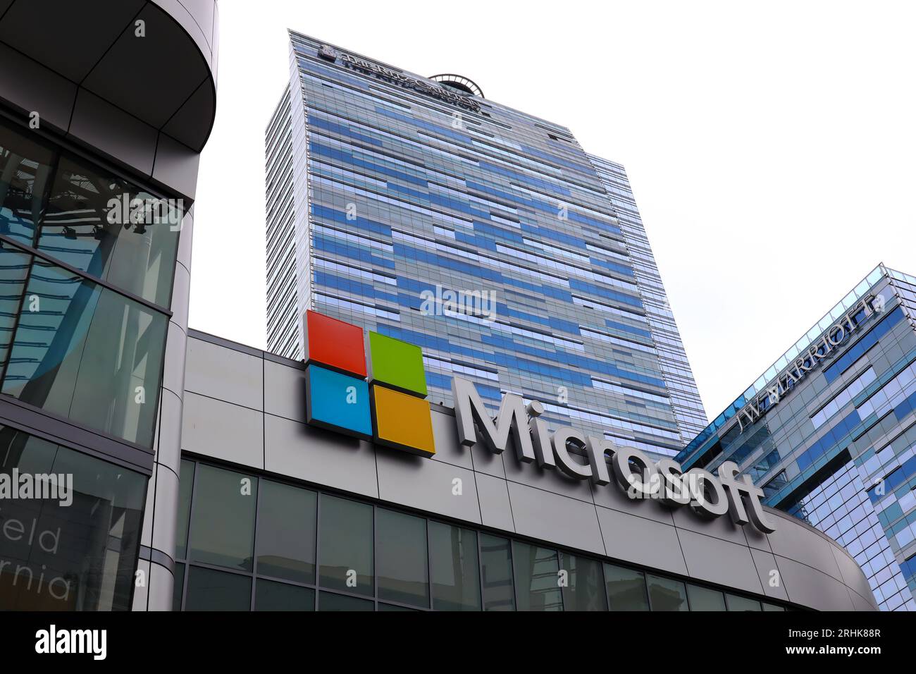 Los Angeles, California: Microsoft logo at Microsoft Theater, XBOX ...