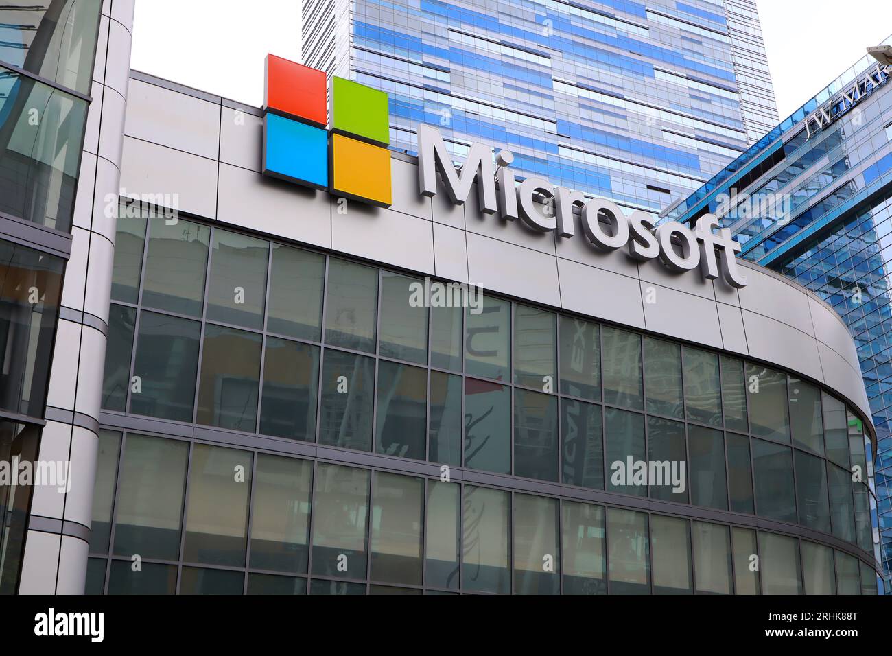 Los Angeles, California: Microsoft logo at Microsoft Theater, XBOX ...