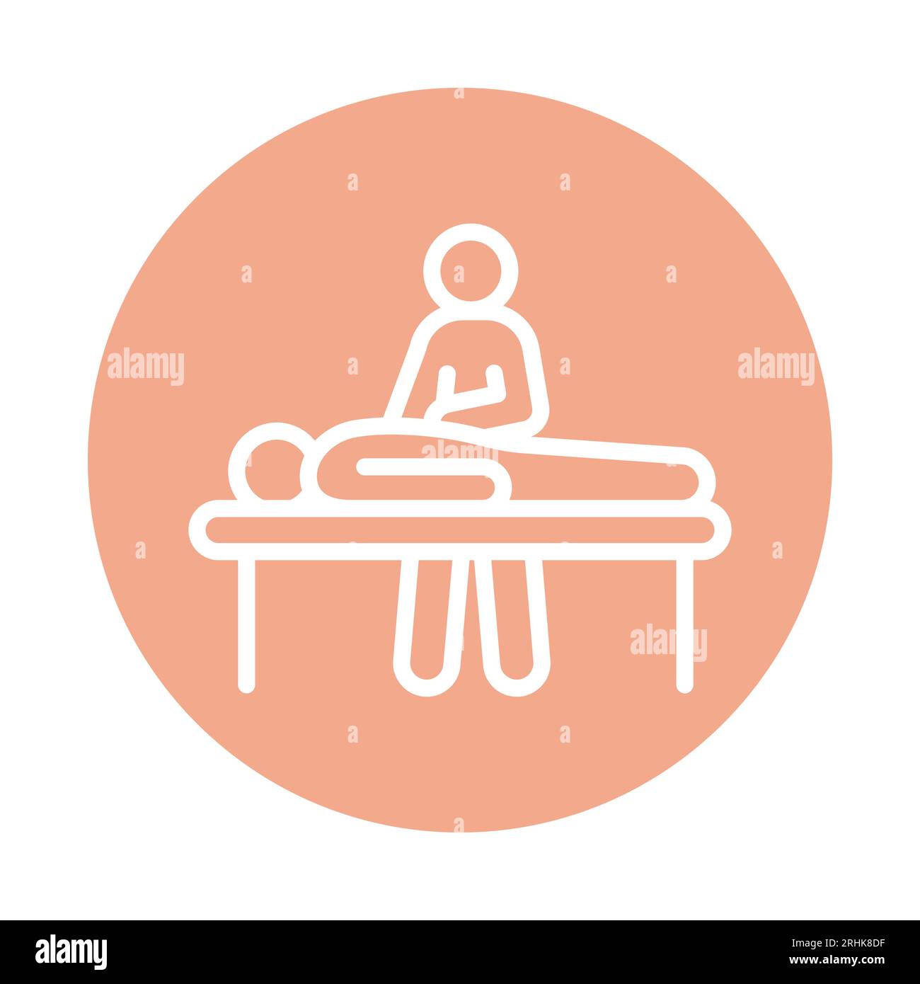 Massage procedure line color icon. Physiotherapy, acupuncture ...