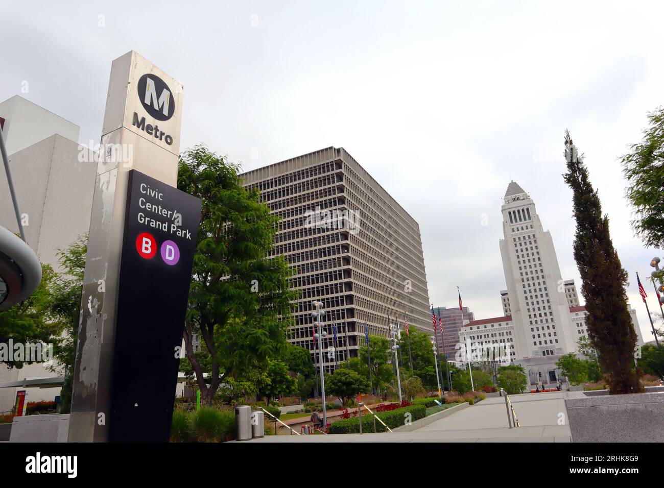 Los Angeles, California: Civic Center-Grand Park Metro Rail B and D ...