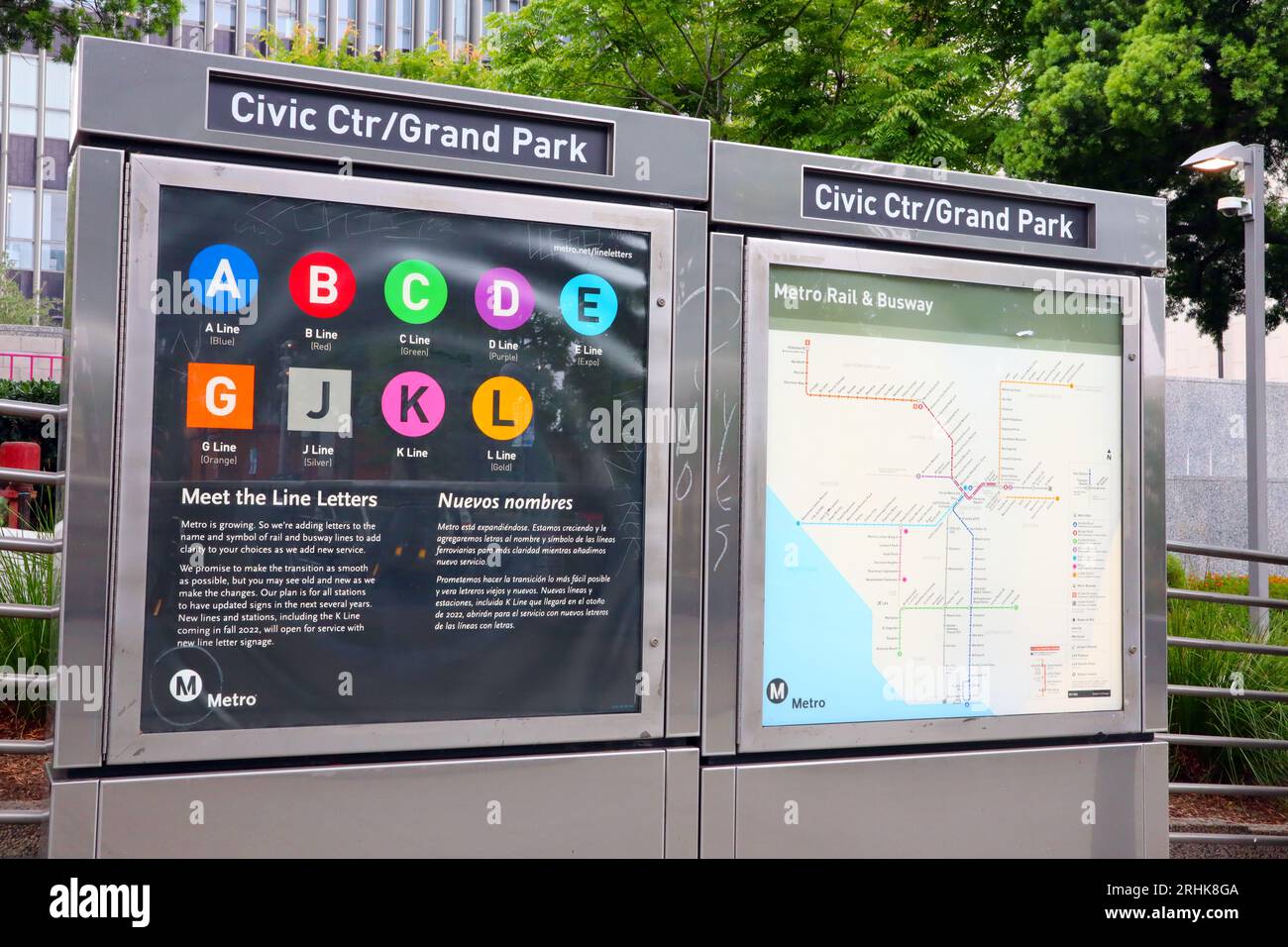 Los Angeles, California: Civic Center-Grand Park Metro Rail B and D ...
