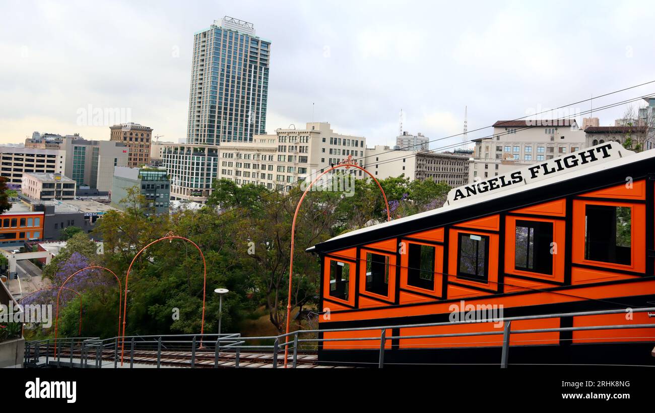 Los Angeles, California: Angels Flight, the historic funicular railway ...