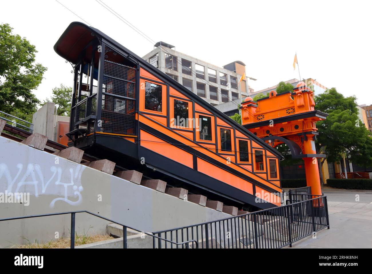 Los Angeles, California: Angels Flight, the historic funicular railway ...