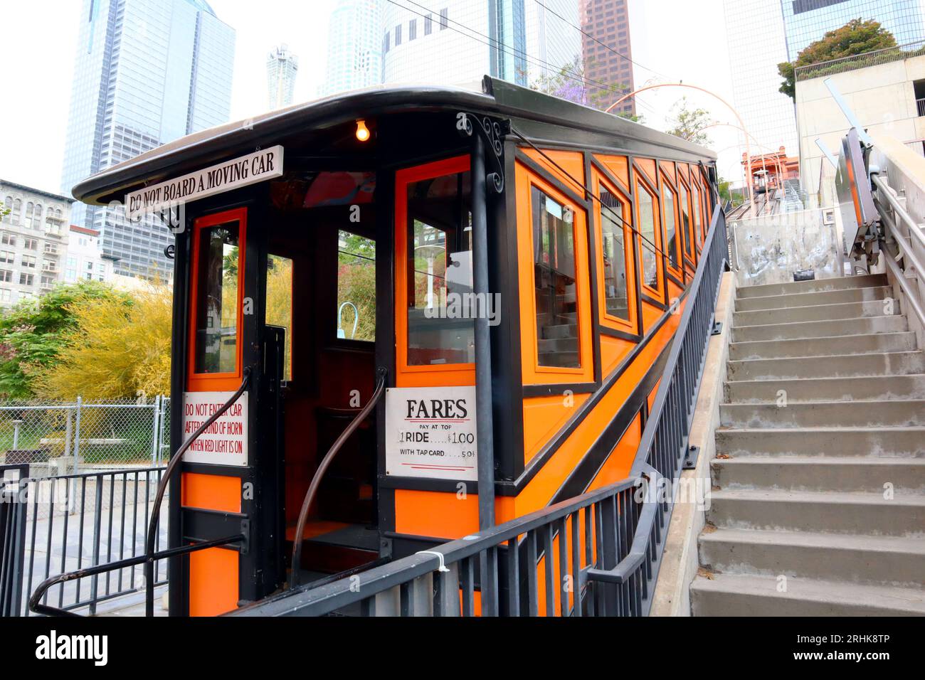 Los Angeles, California: Angels Flight, the historic funicular railway ...