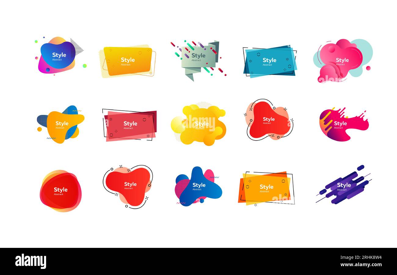 Colorful badges for banners set Stock Vector Image & Art - Alamy