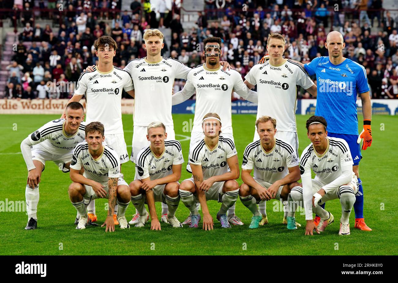 Rosenborg pose for a team photo prior to the UEFA Europa Conference ...
