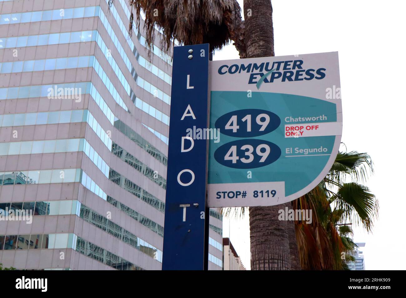 Los Angeles, California: Los Angeles LADOT Transit DASH Bus Stop Stock ...