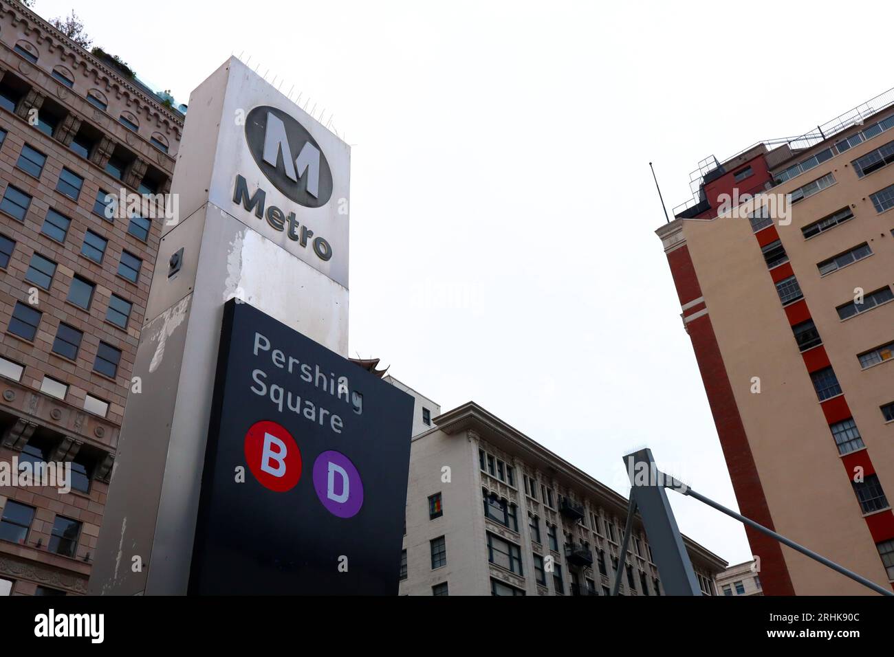 Los Angeles, California: Pershing Square Metro Rail B and D Line Station Stock Photo - Alamy