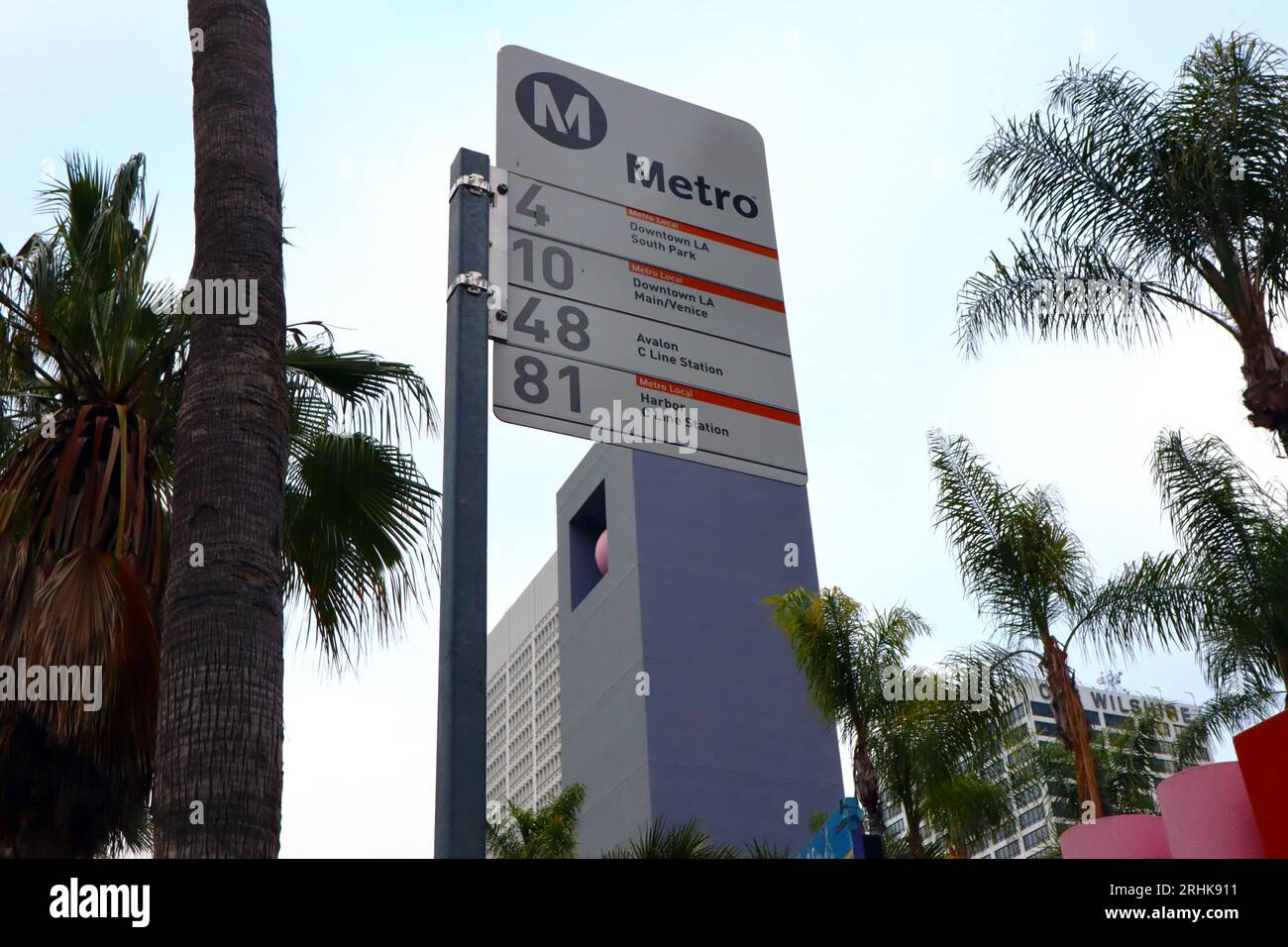 Los Angeles, California: Metro Bus Stop. The Public Transport of Los ...