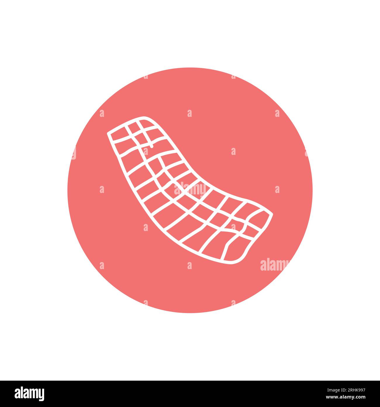 Beef ribs color line icon. Cutting meat. Pictogram for web page, mobile ...