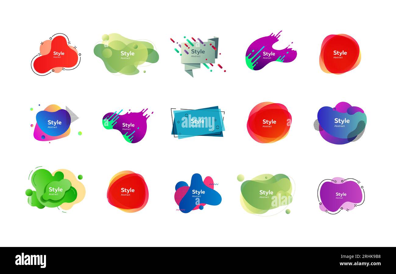 Colorful irregular shapes set Stock Vector Image & Art - Alamy