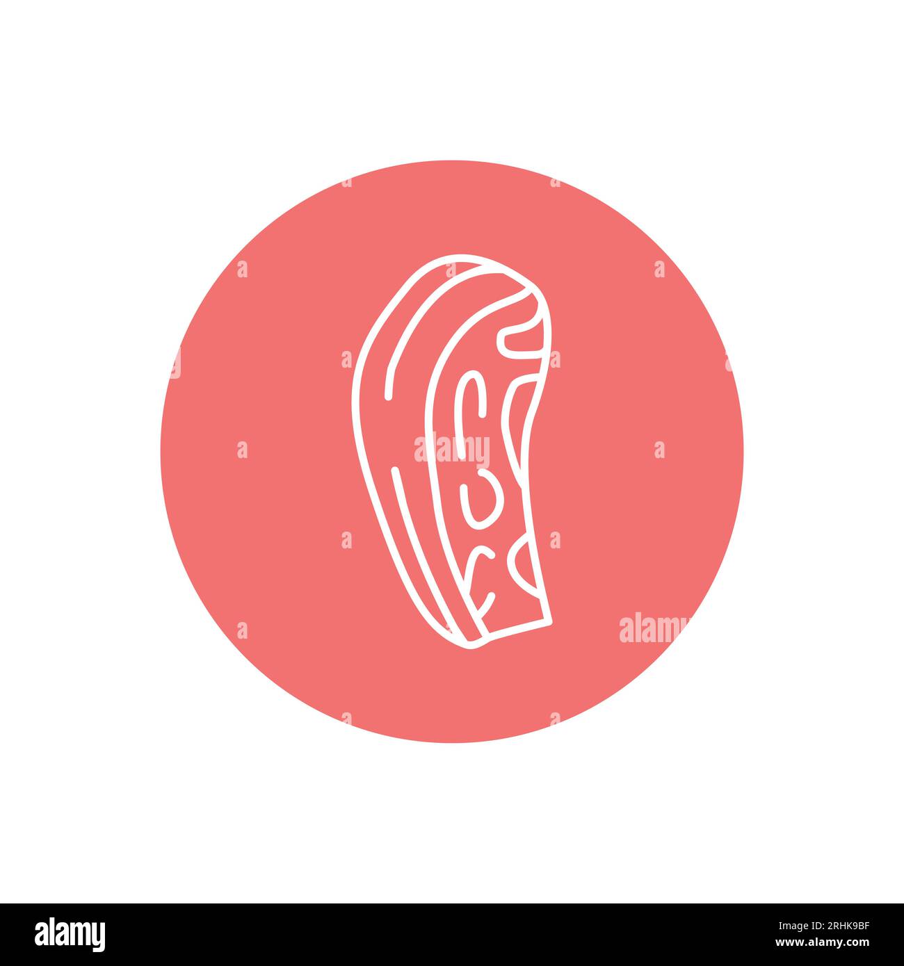 Beef brisket color line icon. Cutting meat. Pictogram for web page ...