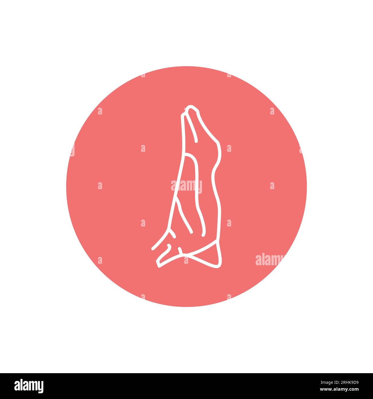 Beef carcass color line icon. Cutting meat. Pictogram for web page ...
