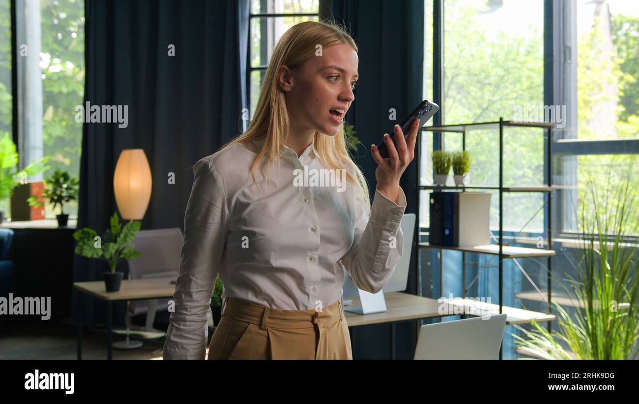 Office work loud talking phone hi-res stock photography and images - Alamy