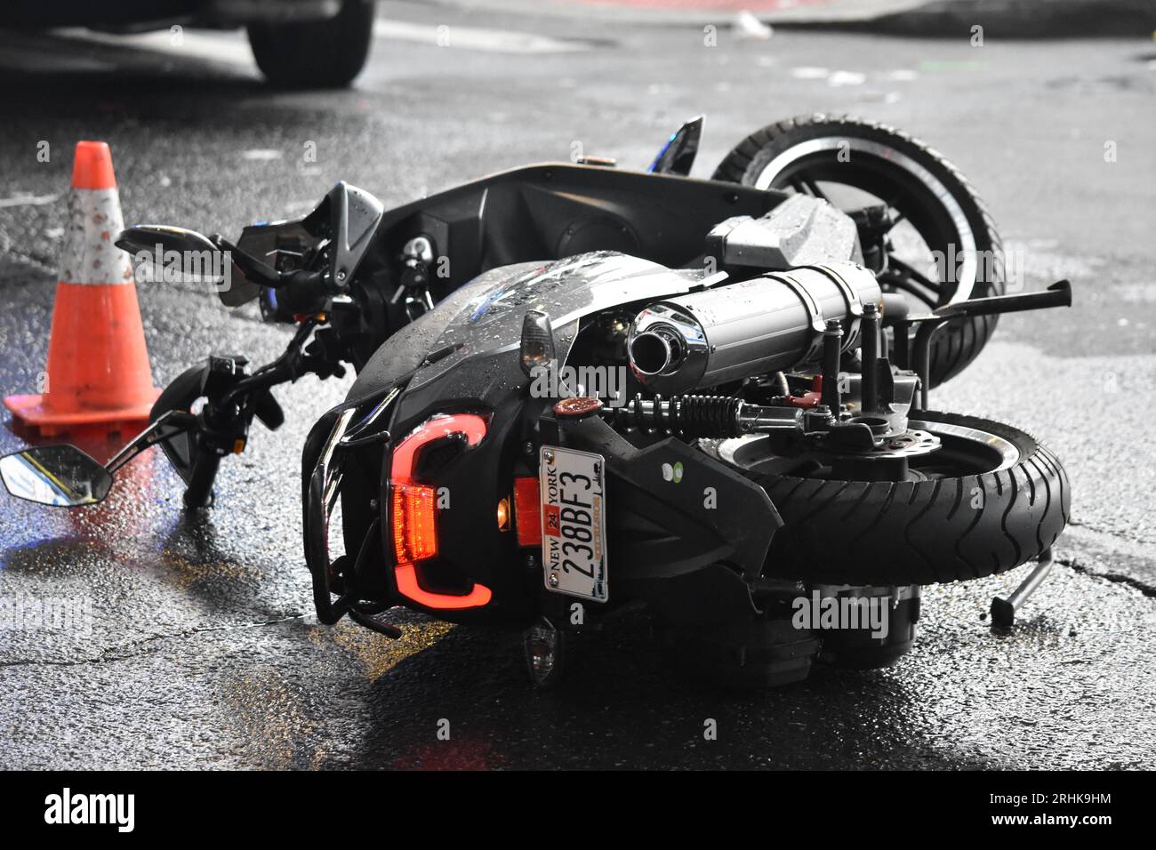Motorcycle accident scene hi-res stock photography and images - Alamy