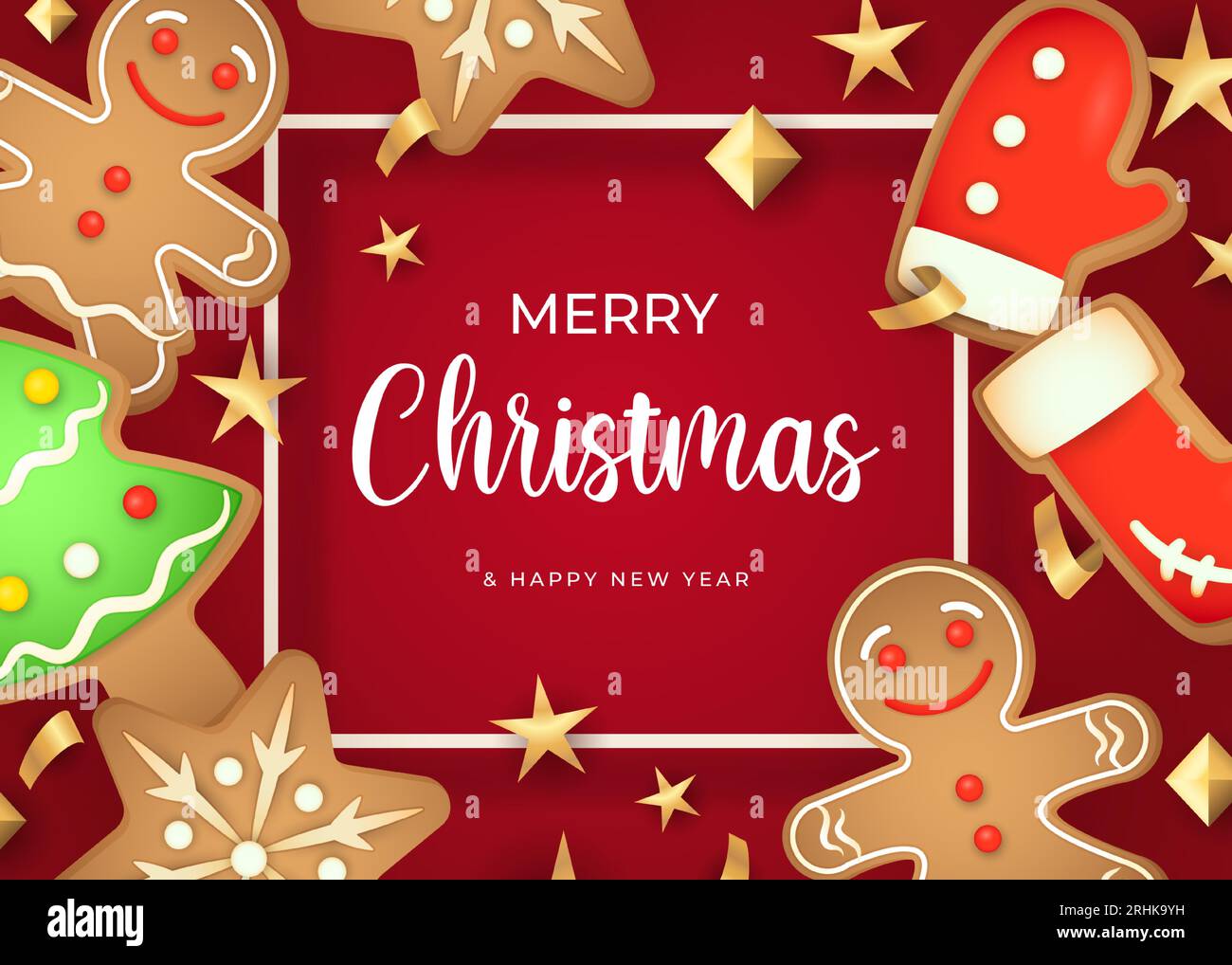 Gingerbread man frame Stock Vector Images - Alamy