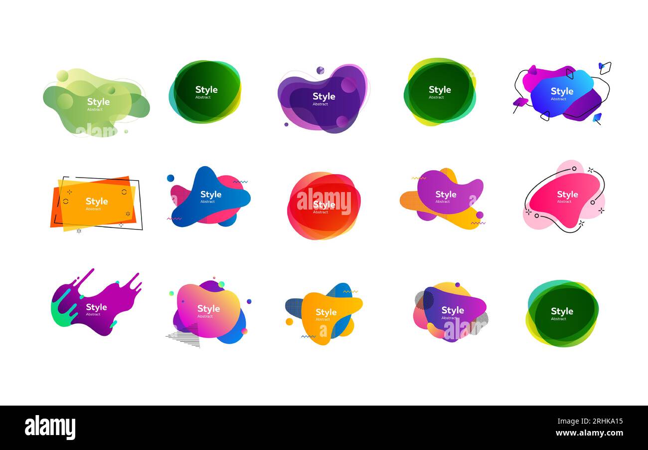 Flowing liquid forms with text sample Stock Vector Image & Art - Alamy