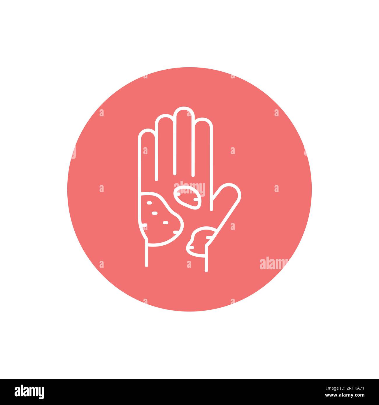 Eczema black line icon. Dermatology disease. Skin problem Stock Vector ...