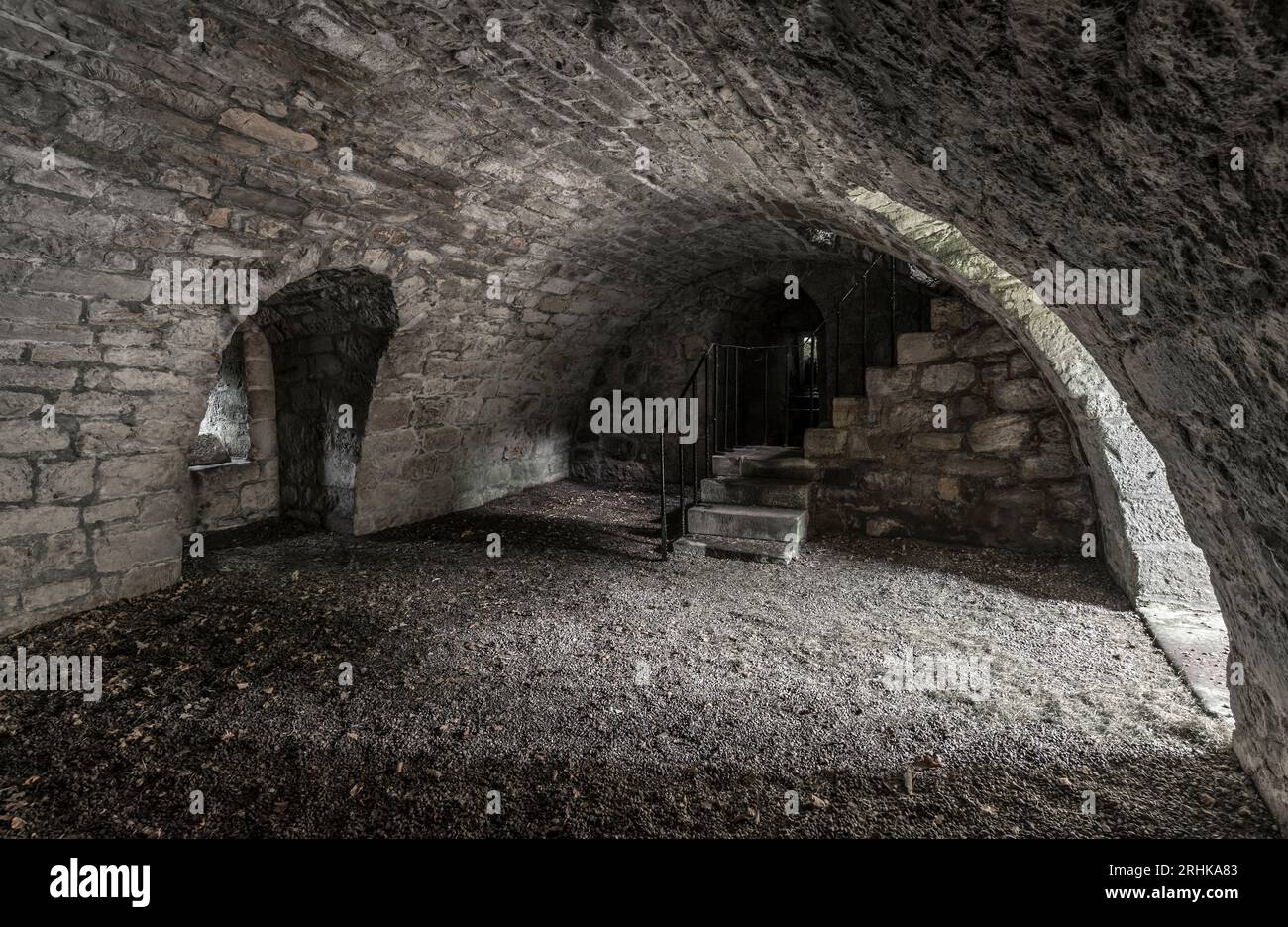 cellar of a historic castle Stock Photo - Alamy