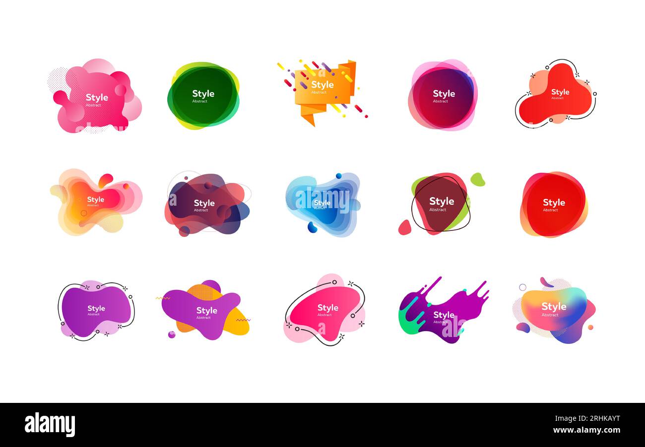 Neon multi layer shapes set Stock Vector Image & Art - Alamy