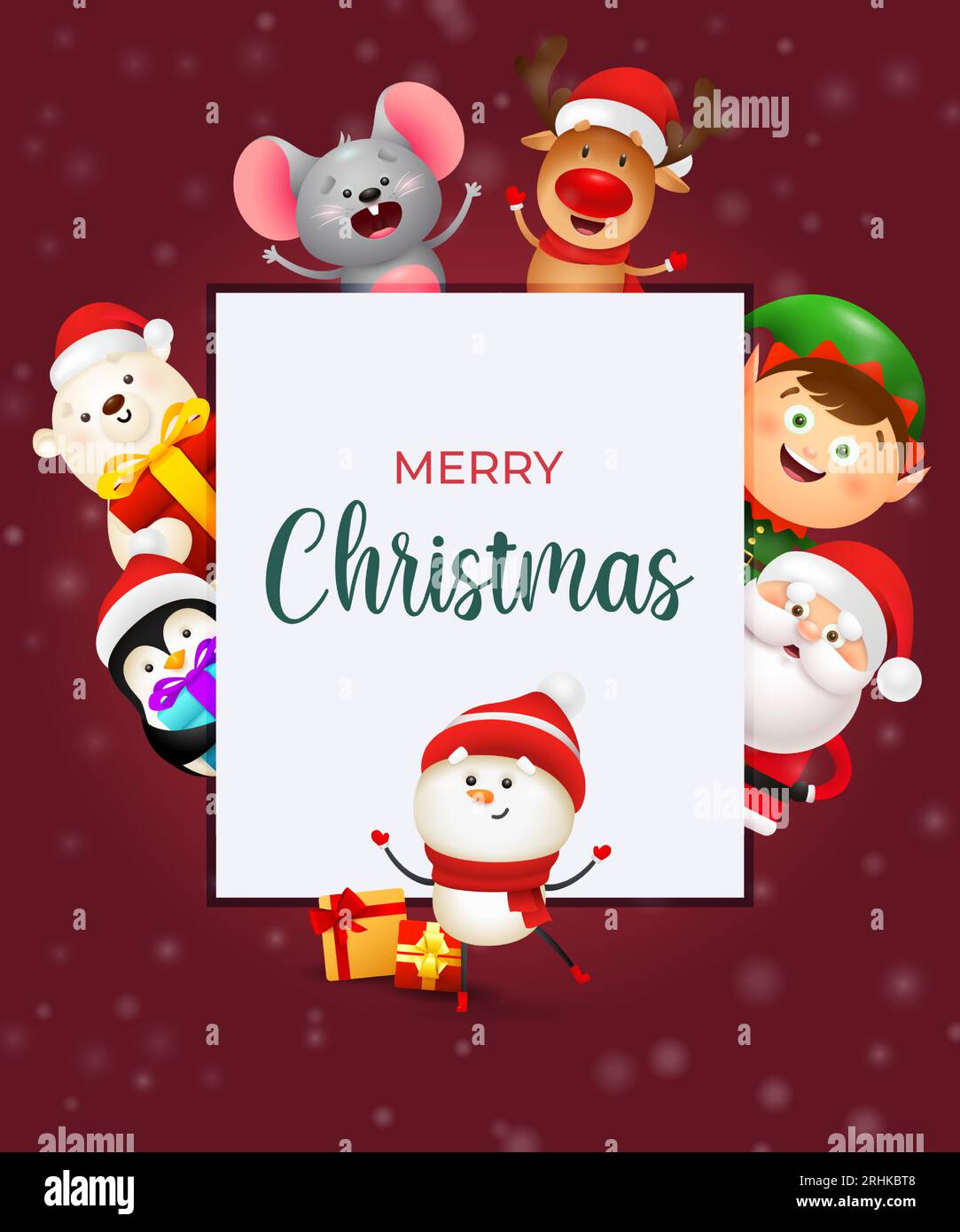 Merry Christmas placard Stock Vector Image & Art - Alamy
