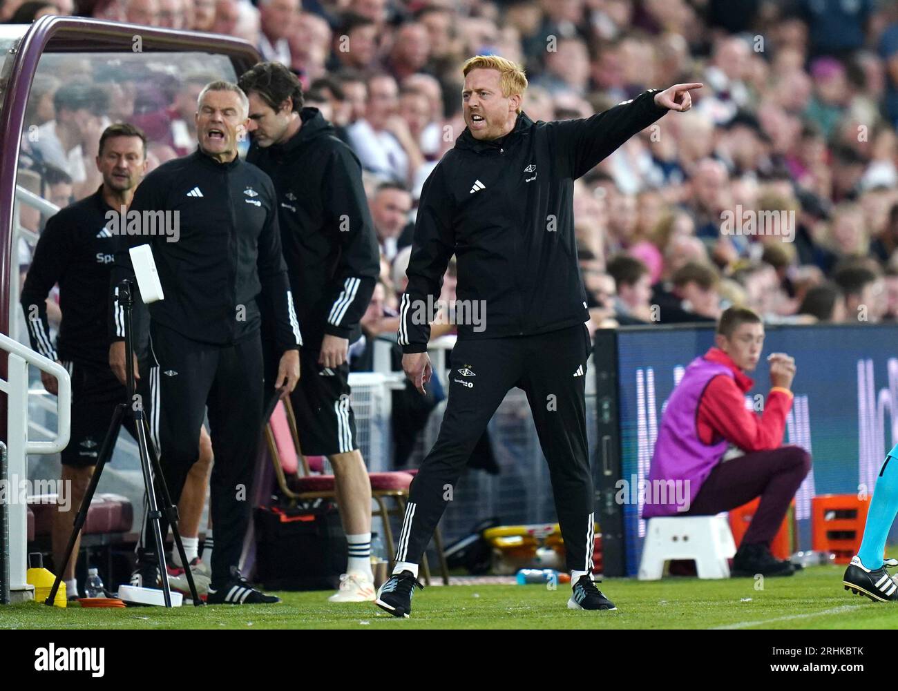 Rosenborg head coach Svein Maalen gestures during the UEFA Europa ...