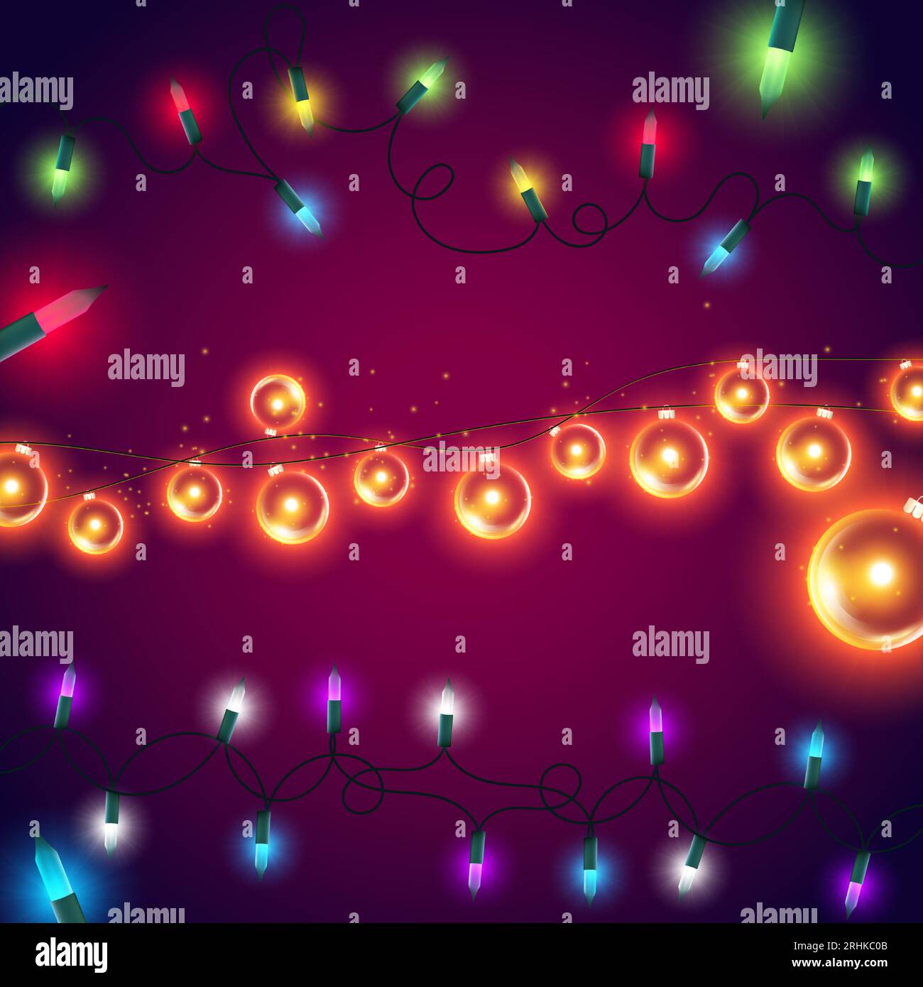 Fairy lights sign Stock Vector Images - Alamy