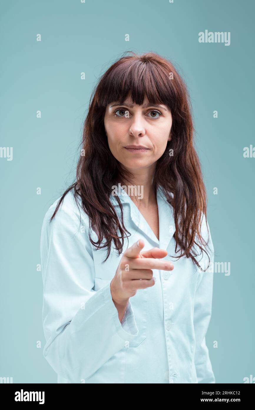 Knowledgeable female scientist indicates the need for more attention ...