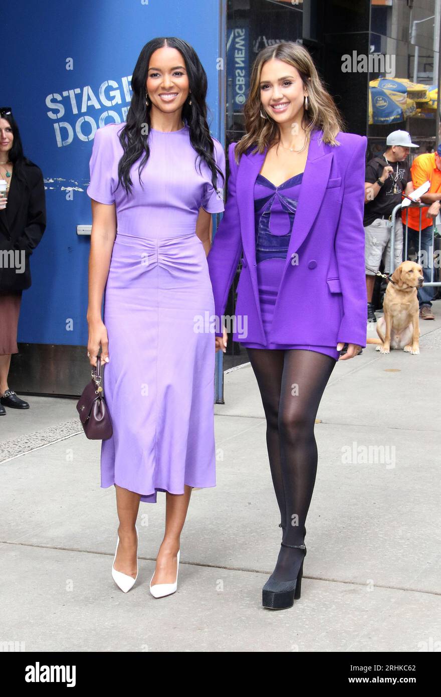 New York, NY, USA. 17th Aug, 2023. Lizzy Mathis and Jessica Alba seen ...