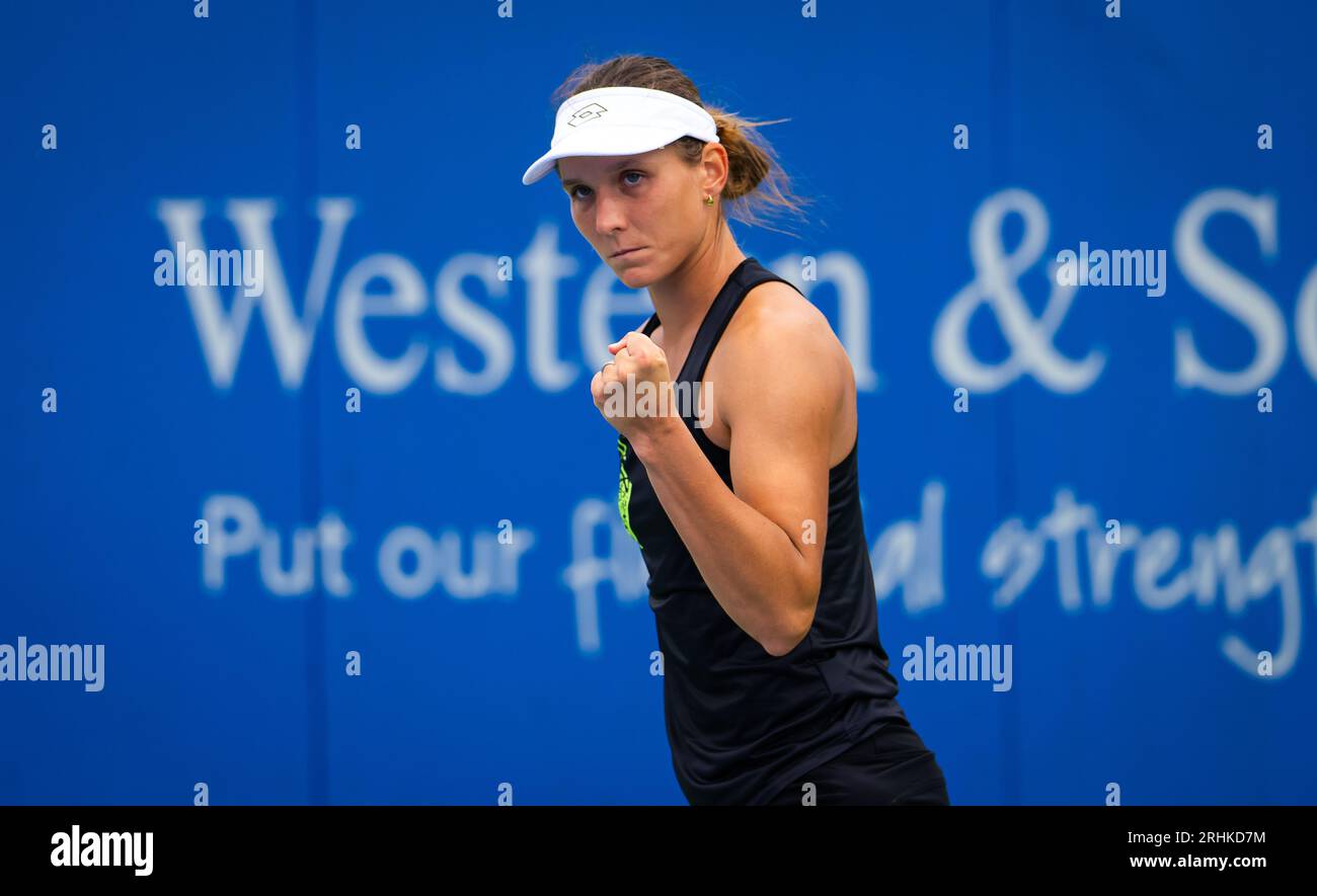 Varvara Gracheva of France in action during the first round of the 2023 ...