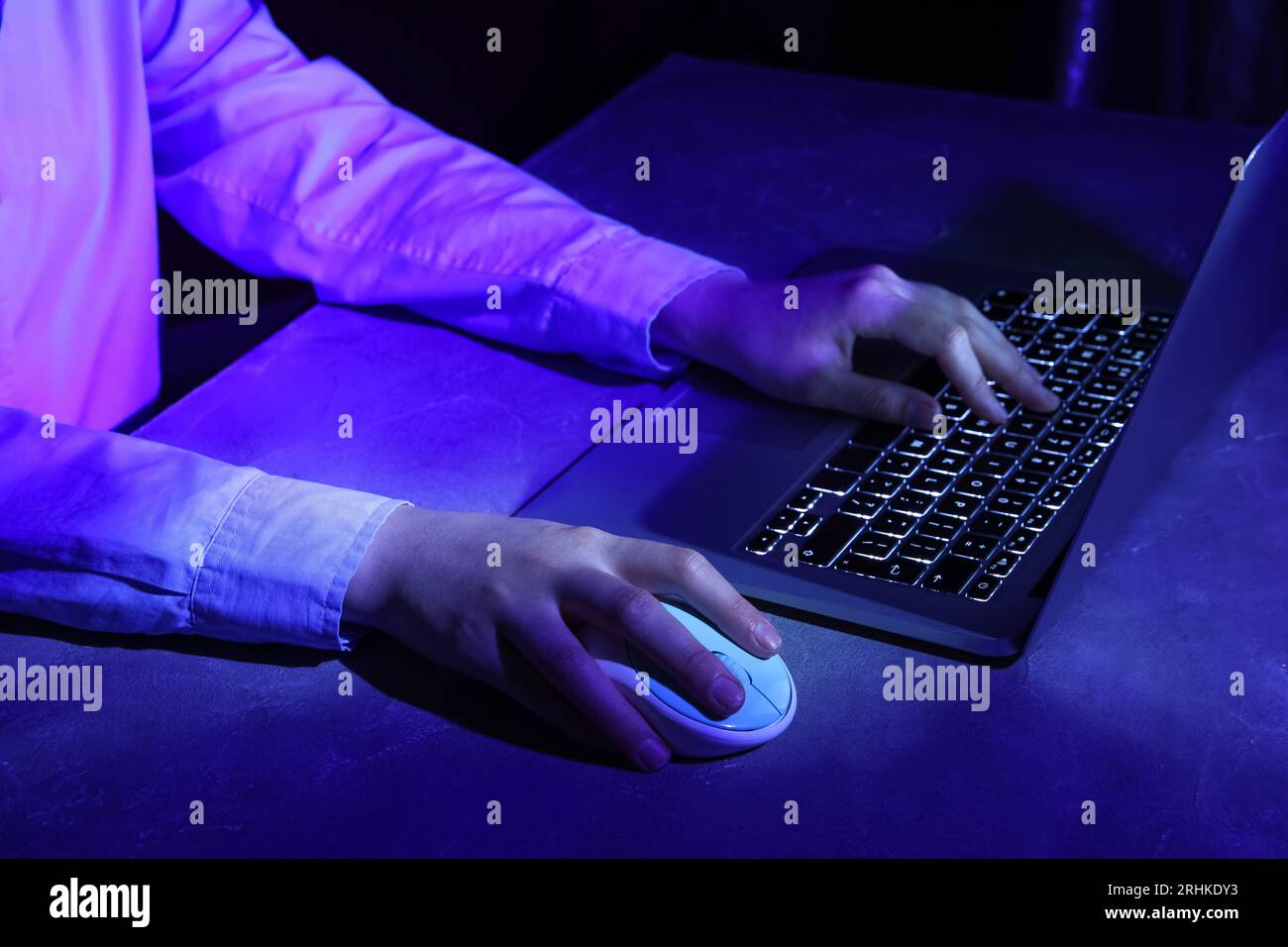 Girl programmer working laptop in hi-res stock photography and images ...