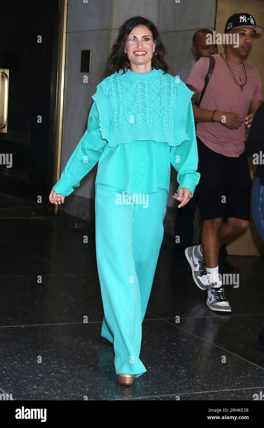 New York, NY, USA. 17th Aug, 2023. Idina Menzel seen at NBC's Today ...