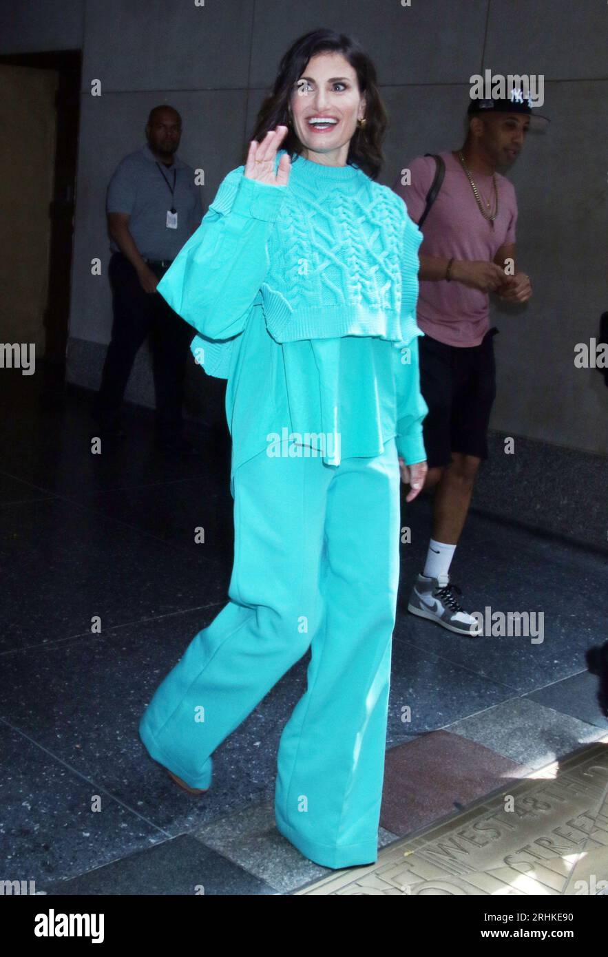 New York, NY, USA. 17th Aug, 2023. Idina Menzel seen at NBC's Today ...
