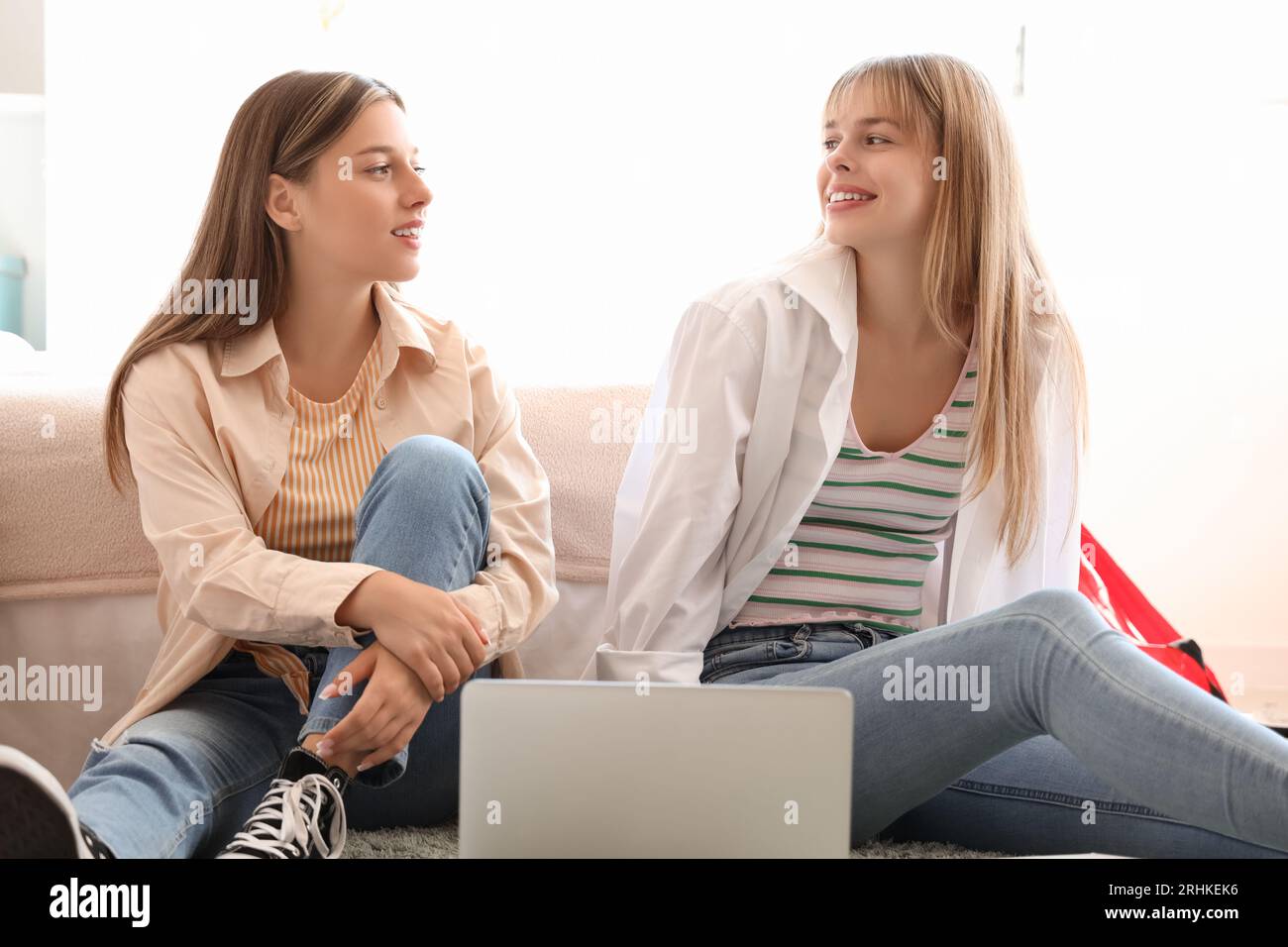 Female students studying in dorm room Stock Photo - Alamy