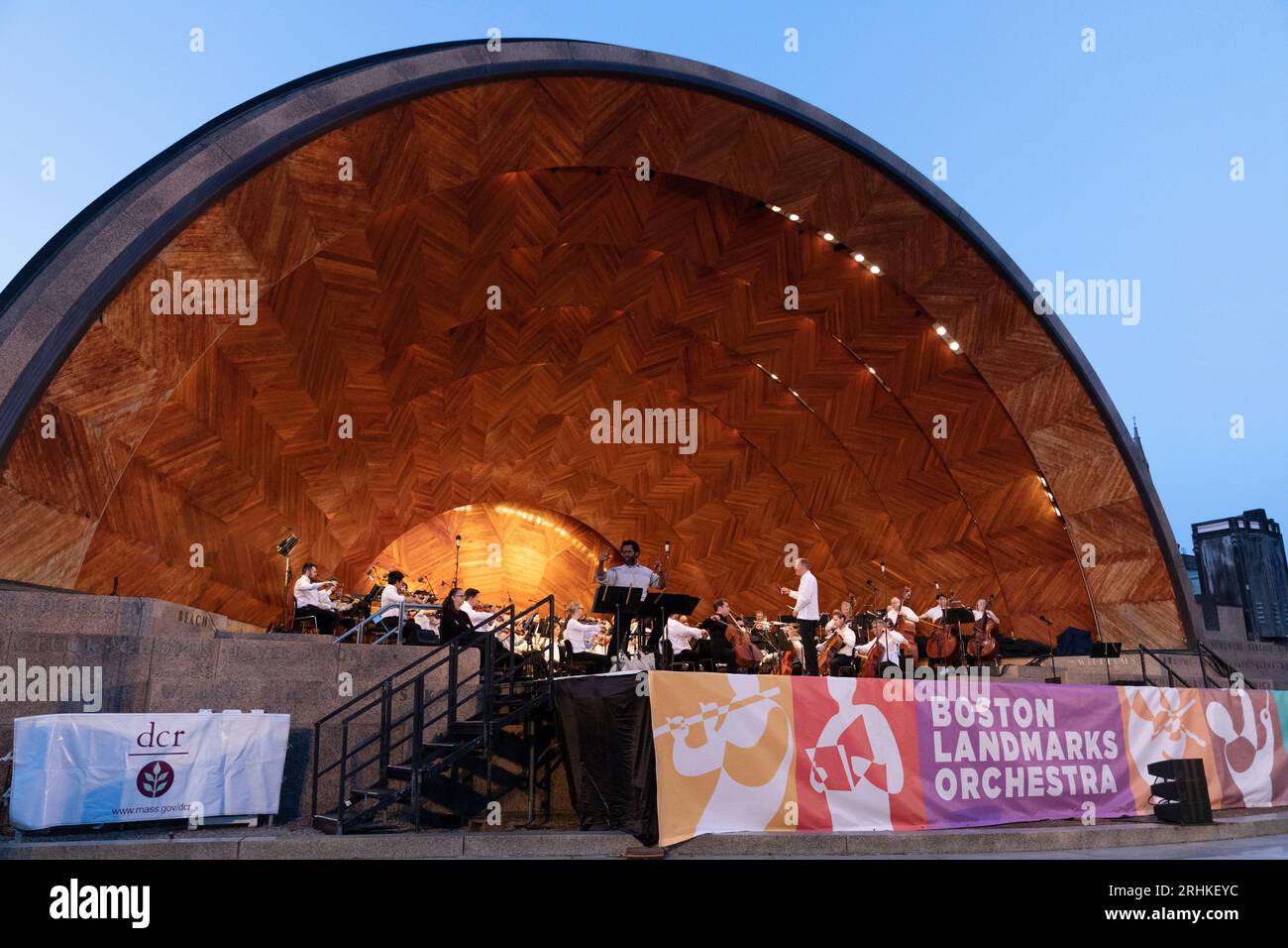 Boston Landmarks Orchestra performs at the Hatch Shell on the Esplanade ...