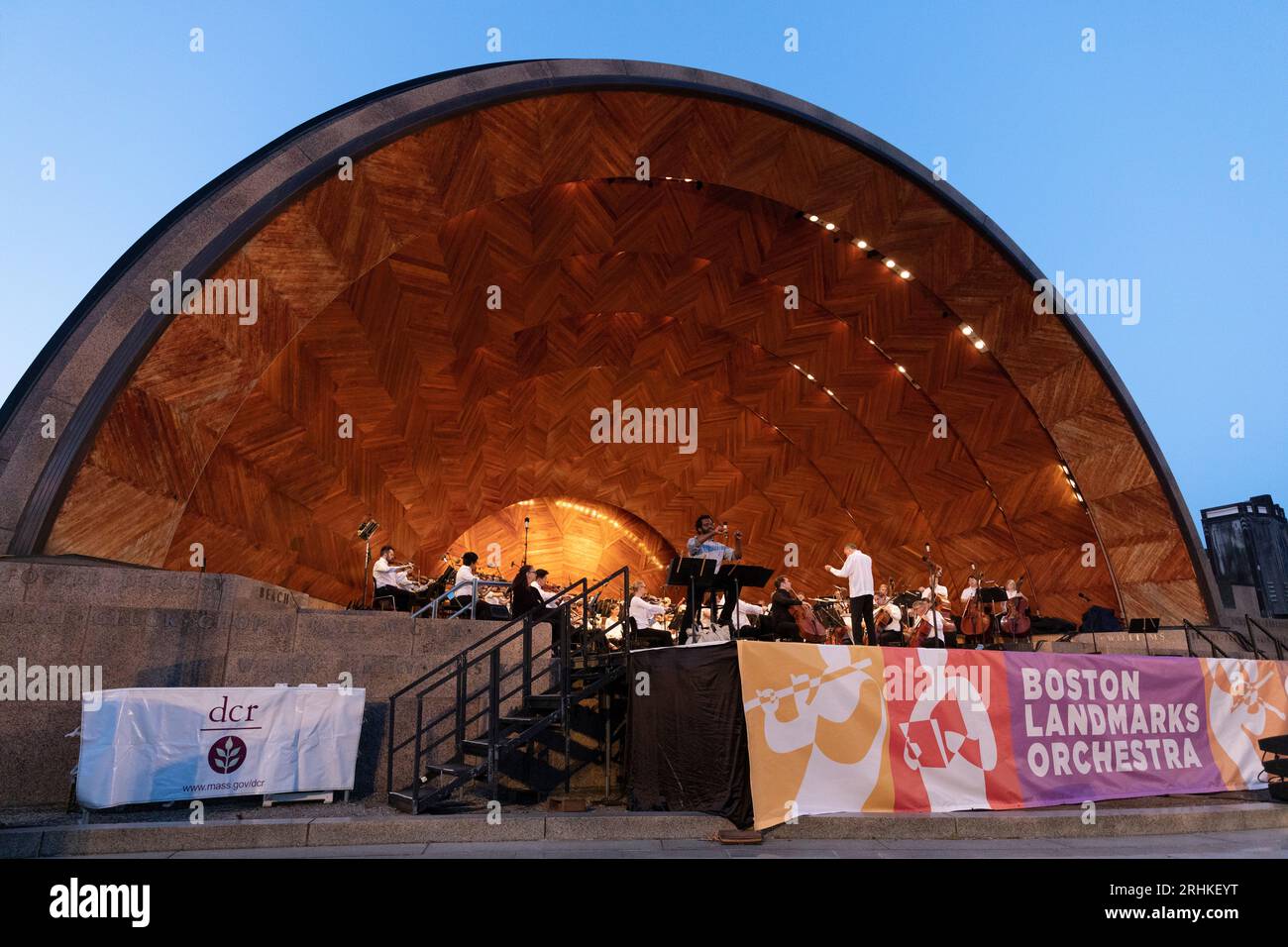 Boston Landmarks Orchestra performs at the Hatch Shell on the Esplanade ...