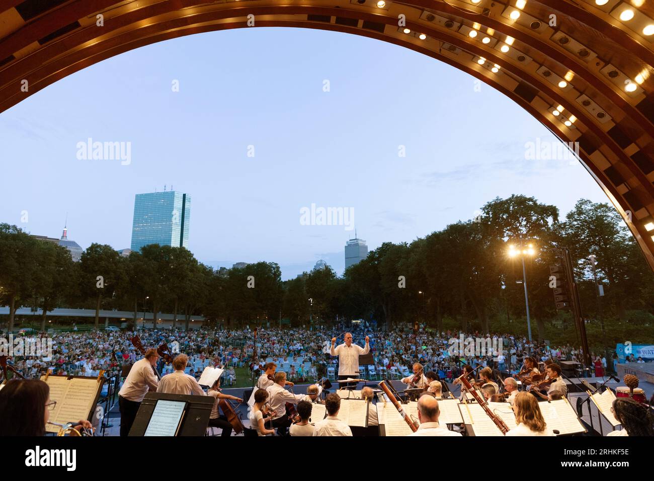 Boston Landmarks Orchestra performs at the Hatch Shell on the Esplanade ...
