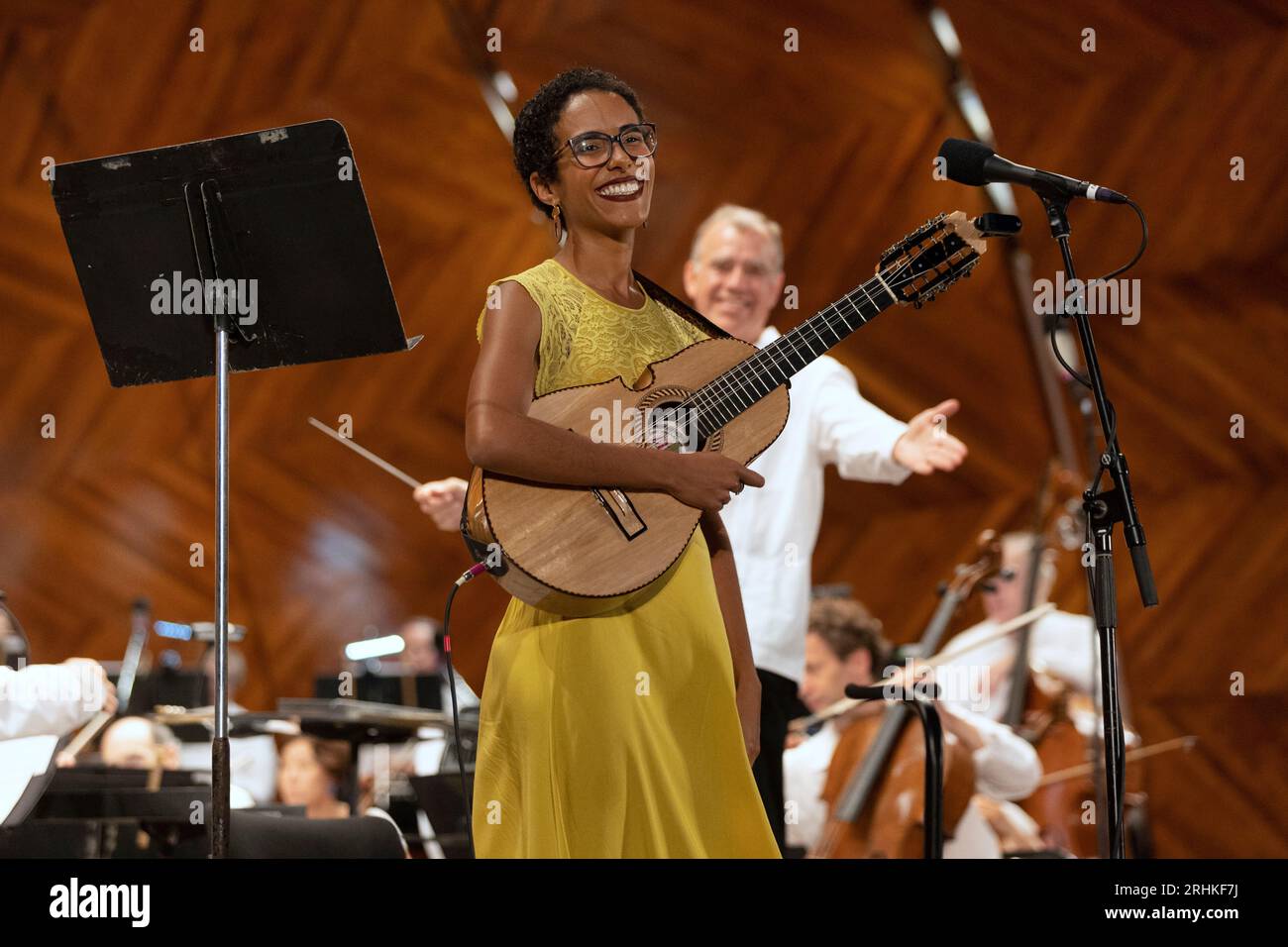 Fabiola Mendez performs with the Boston Landmarks Orchestra at the ...