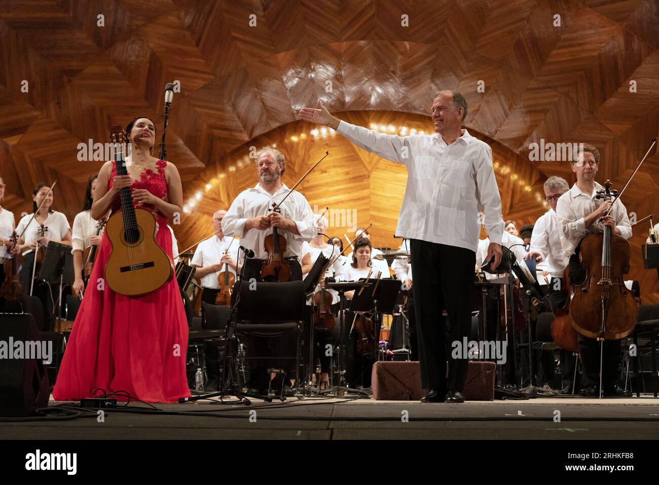 Guitarist Zaira Meneses performs with the Boston Landmarks Orchestra at ...