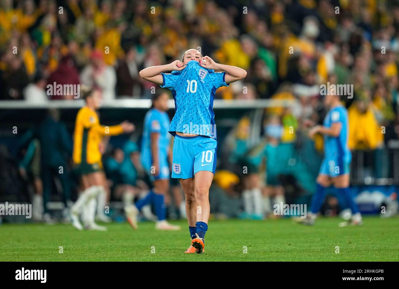 USA. 16th Aug, 2023. August 16 2023: Ella Toone (England) post game ...
