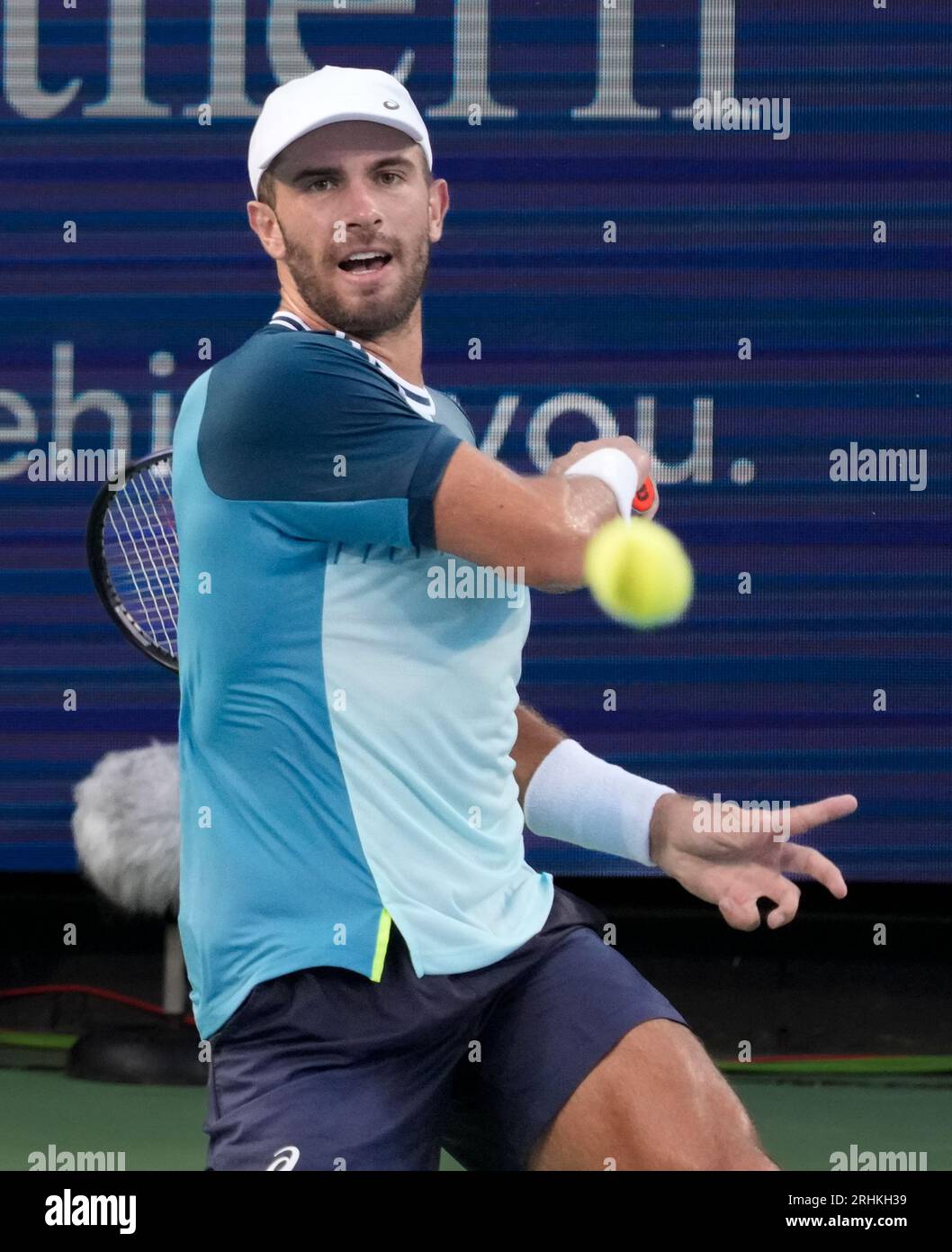 Borna Coric plays at the Western & Southern Open being played on August ...