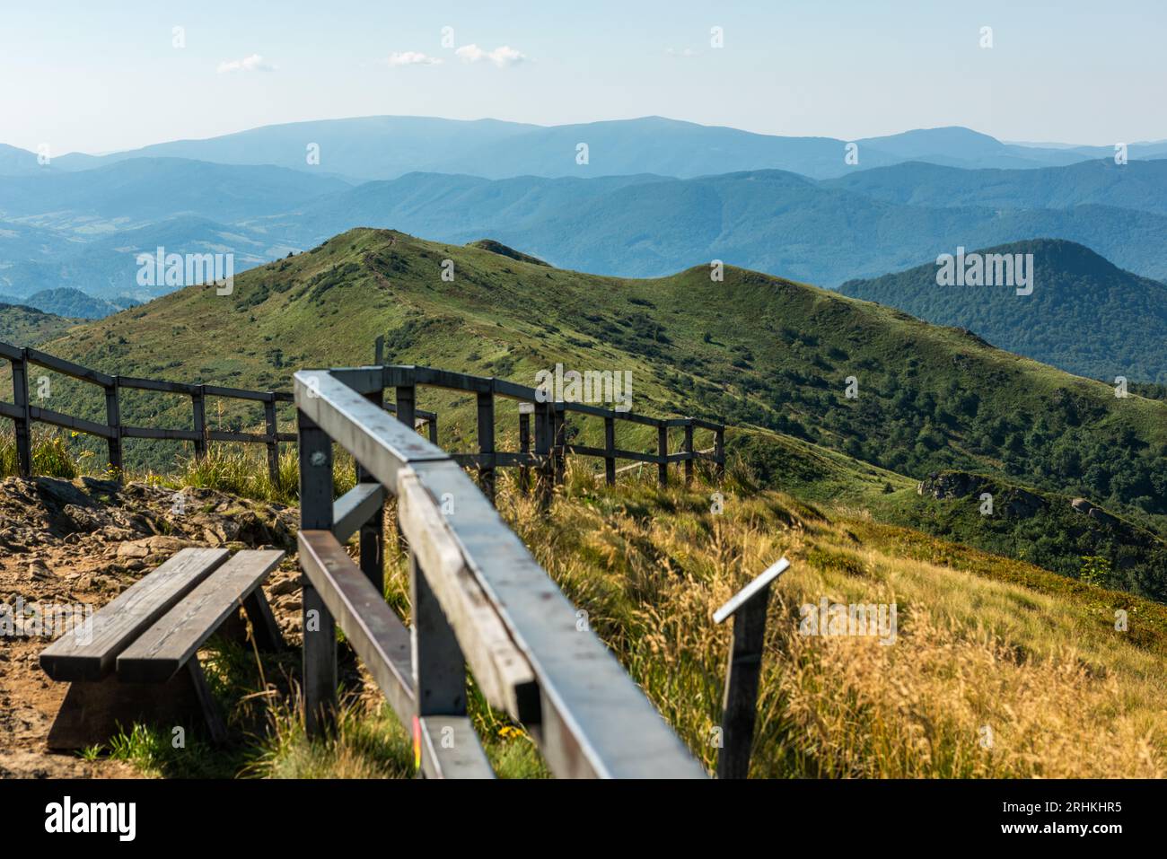 Trekking trial trough wilderness and scenic nature at summer in ...