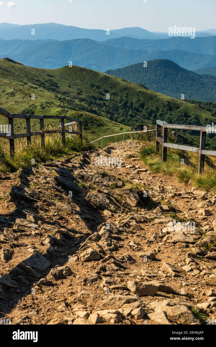 Trekking trial trough wilderness and scenic nature at summer in ...
