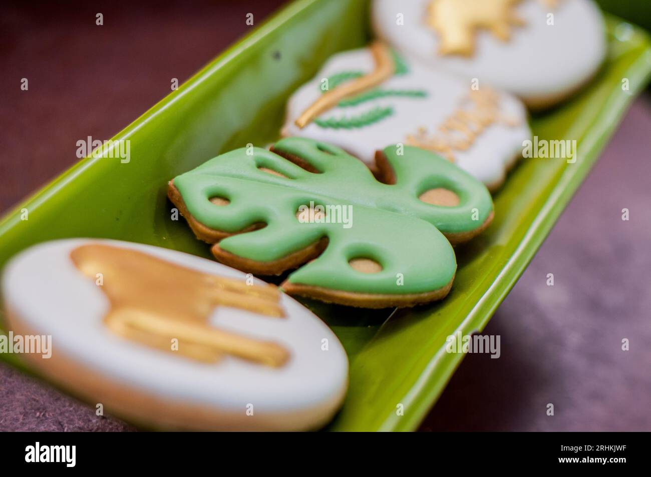homemade shortbread cookies. Royal icing icing Stock Photo - Alamy